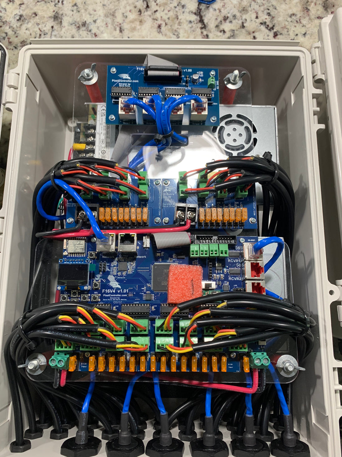 Falcon F16V4 in BUD Enclosure – Beachin Christmas Controllers