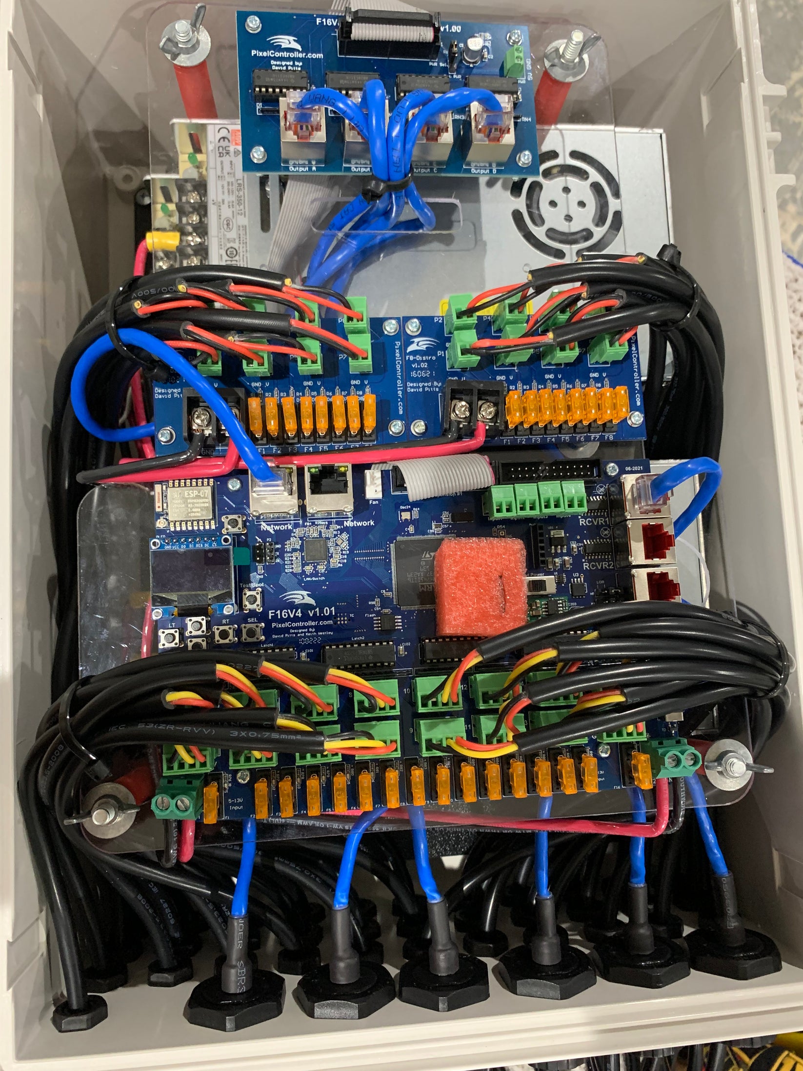 Falcon F16V4 in BUD Enclosure – Beachin Christmas Controllers